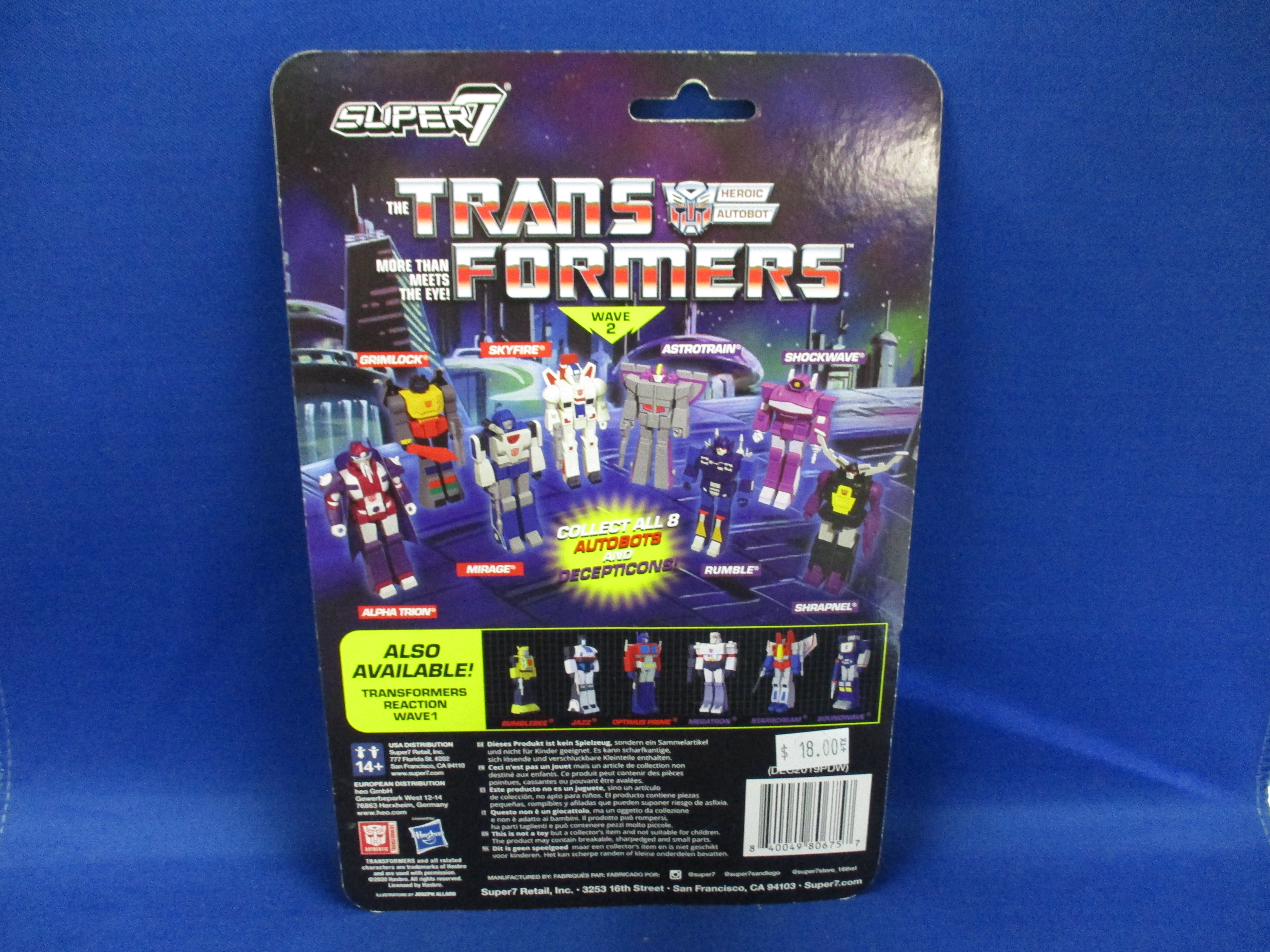 Super 7 ReAction Wave 2 Grimlock – Crowemag Toys